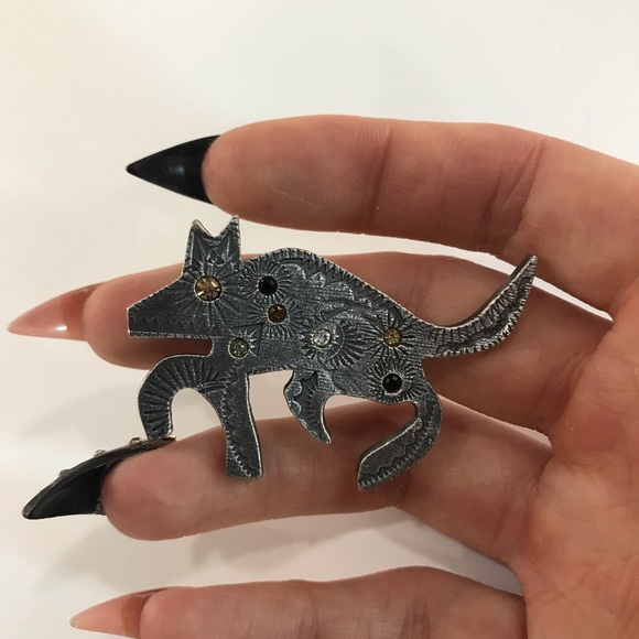 Patricia Locke | Jewelry | Patricia Locke Dog Wolf Brooch For Paws ...